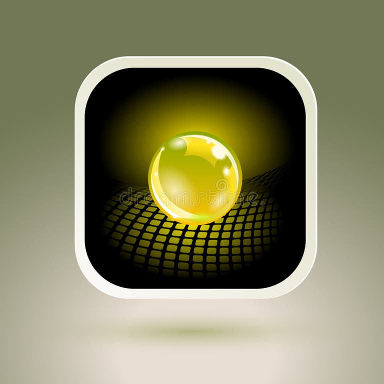 Sphere App Icon. Conceptual Hi-Tech Design. Stock Vector - Illustration ...