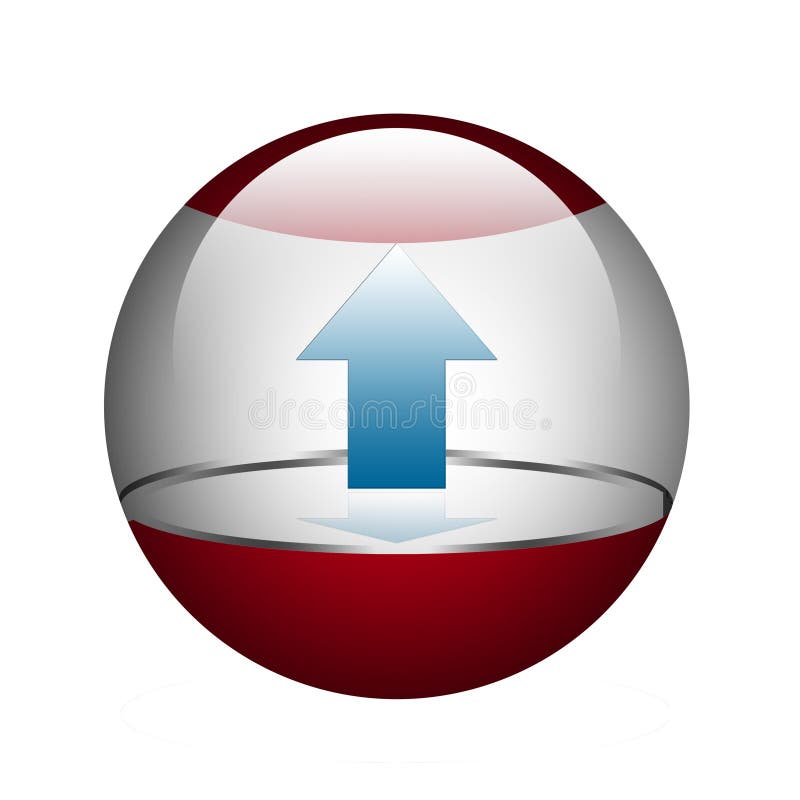 Sphere with arrow. stock illustration. Illustration of white - 4294212