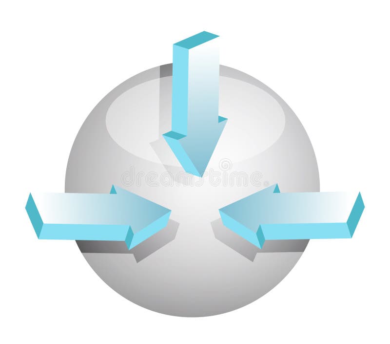 Shiny Sphere and Arrow Illustration Design Stock Vector - Illustration ...