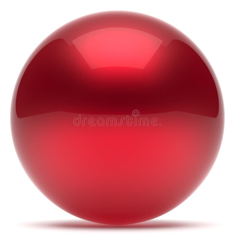 Sphere Button Round Red Ball Geometric Shape Basic Circle Stock ...