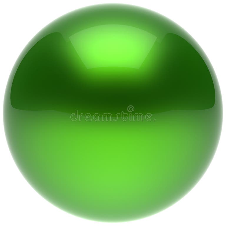 Sphere Ball Green Push Button Circle Round Basic Solid Bubble Stock Illustration - Illustration ...