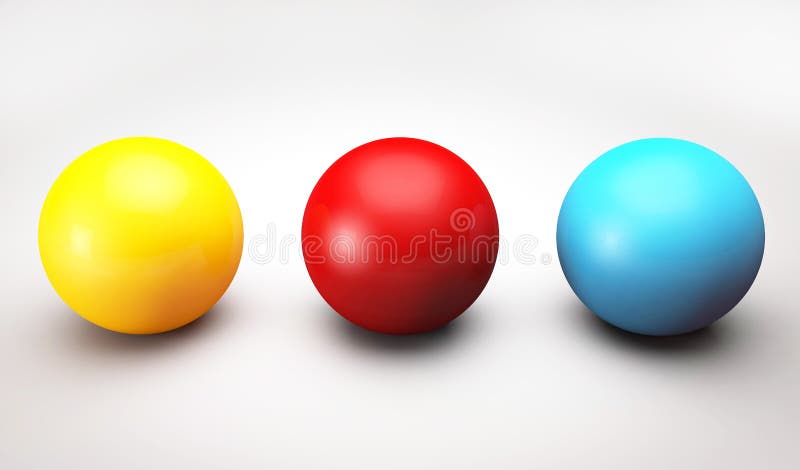 Sphere Balls Multi-colored 3D Render Illustration Stock Illustration ...