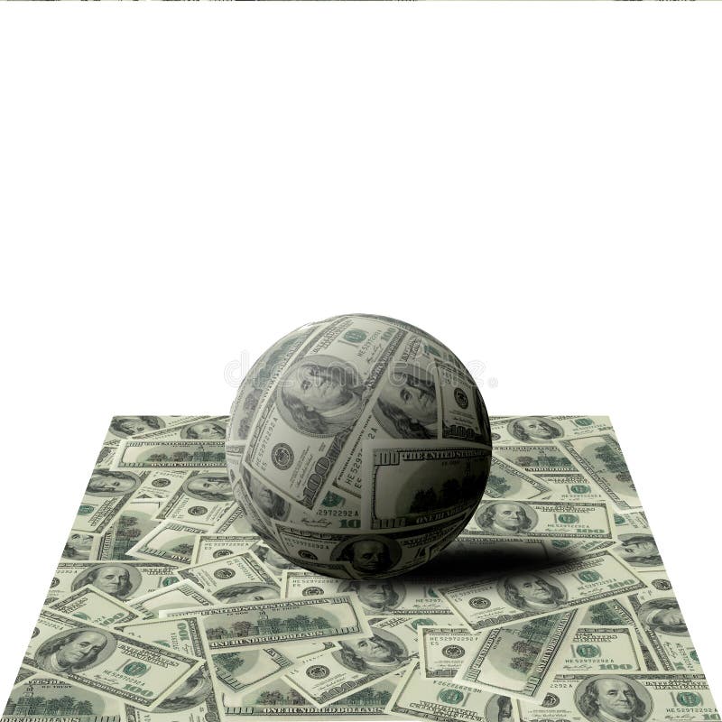 Financial Concept - Raining Money Stock Illustration - Illustration of ...