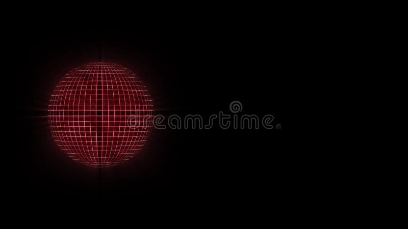 A Sphere of Black Squares with Red Light Coming Out at the Edges ...