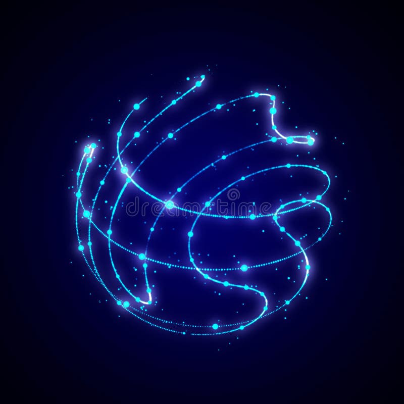 Sphere of Blue Particles in Cyberspace. Impulse Dynamic Flow of Global ...