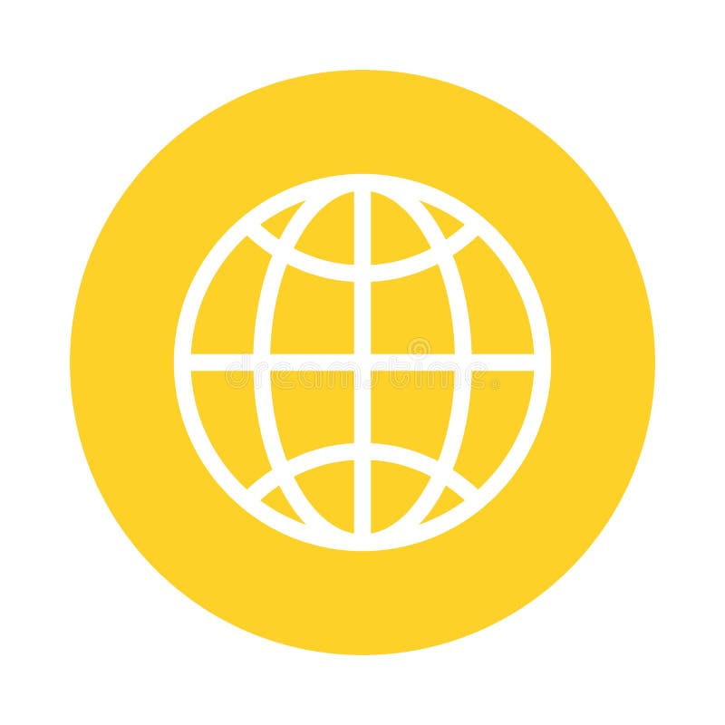 Sphere Browser Globe Isolated Icon Stock Vector - Illustration of ...