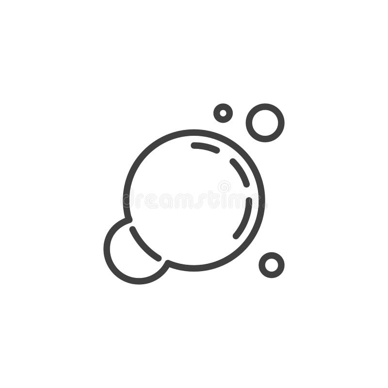 Water bubble line icon stock vector. Illustration of clipart - 193105149