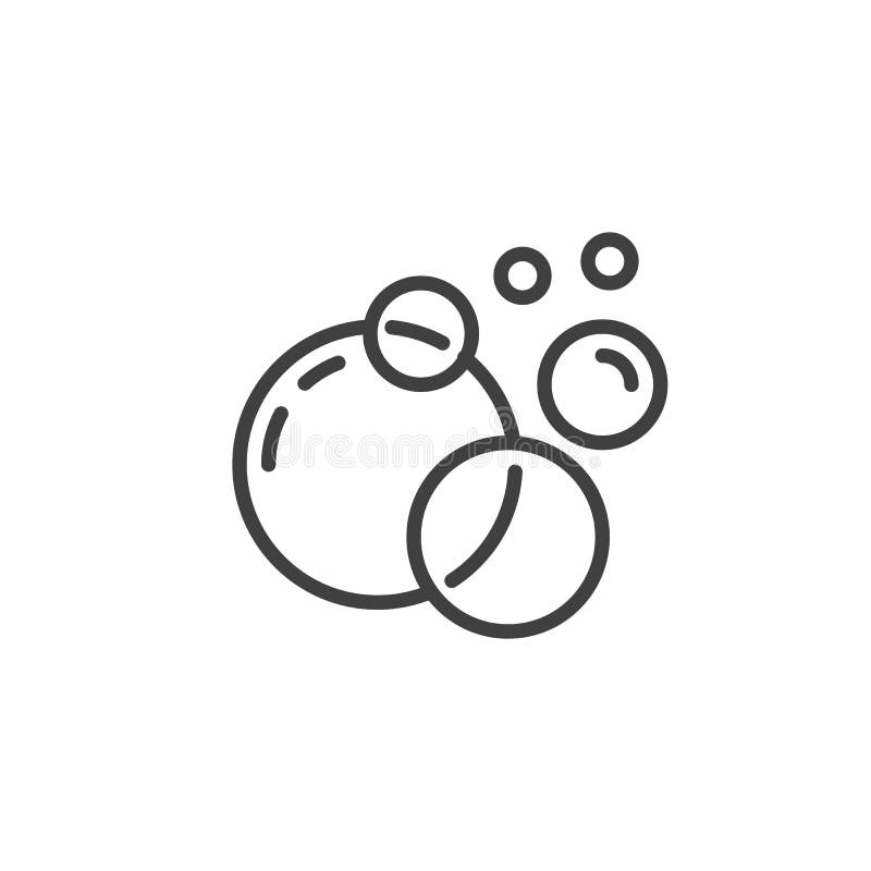 Water bubble line icon stock vector. Illustration of clipart - 193105149