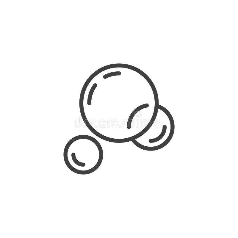 Water bubble line icon stock vector. Illustration of clipart - 193105149