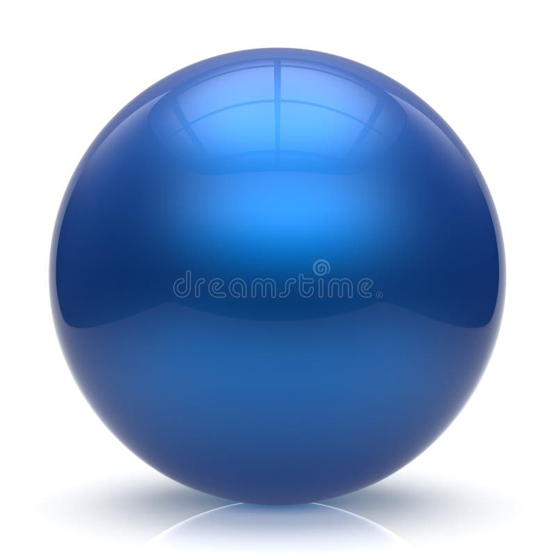 Sphere Button Ball Blue Round Basic Circle Geometric Shape Stock Illustration - Illustration of ...