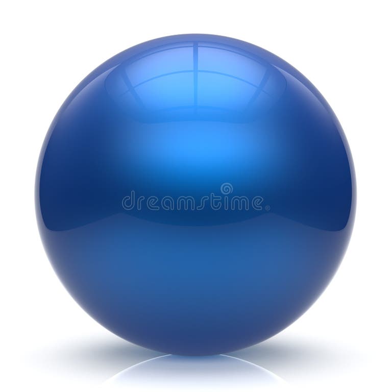 Sphere Button Ball Blue Round Basic Circle Geometric Shape Stock ...