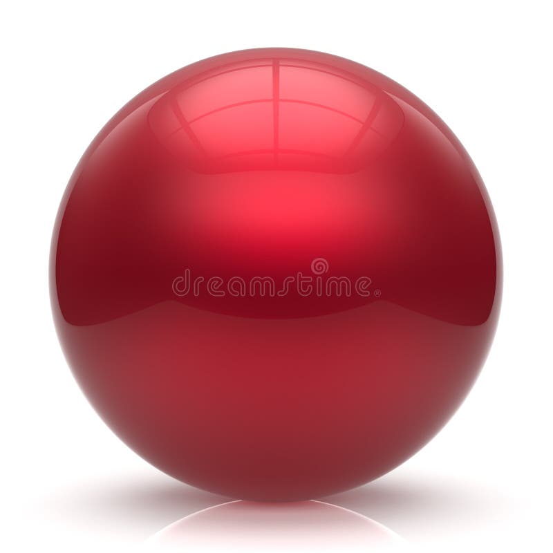 Sphere Button Round Red Ball Geometric Shape Basic Circle Stock ...