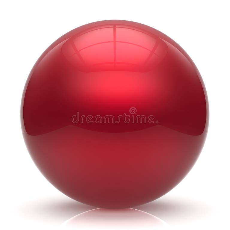 Sphere Button Ball Red Round Basic Circle Drop Geometric Shape Stock ...
