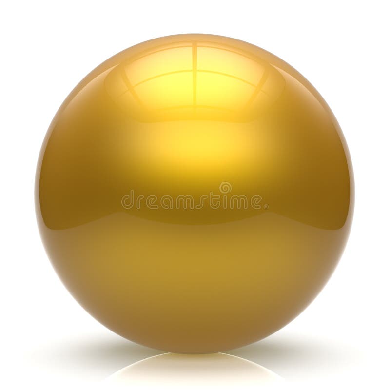 Sphere Button Ball Yellow Round Basic Circle Geometric Shape Stock ...