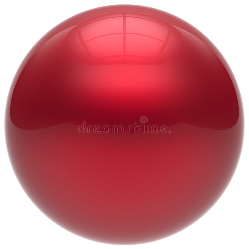 Sphere Button Round Red Ball Geometric Shape Basic Circle Stock ...
