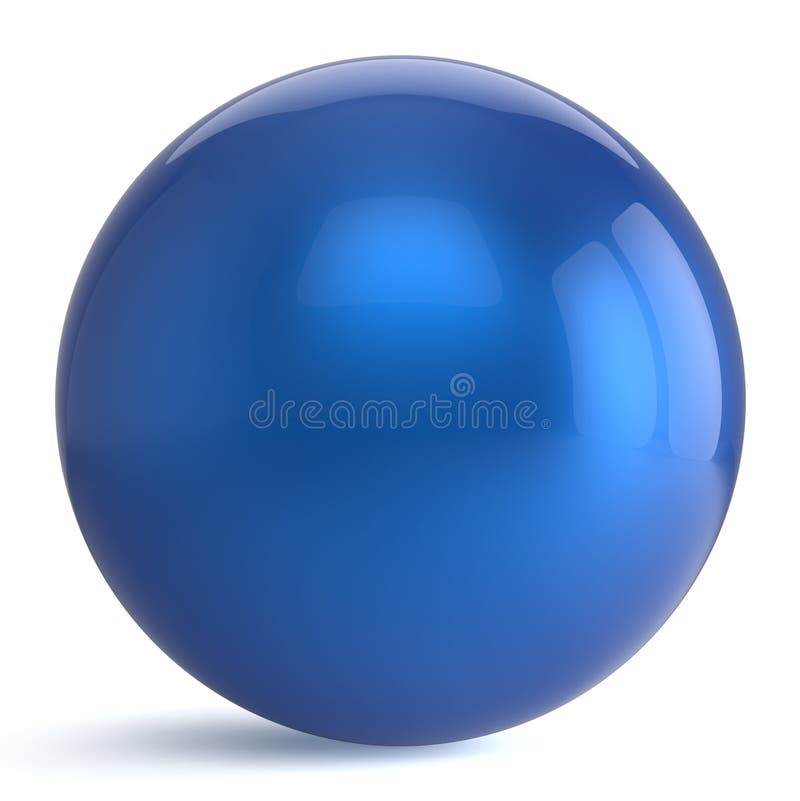 Sphere Button Round Blue Ball Geometric Shape Basic Circle Stock ...