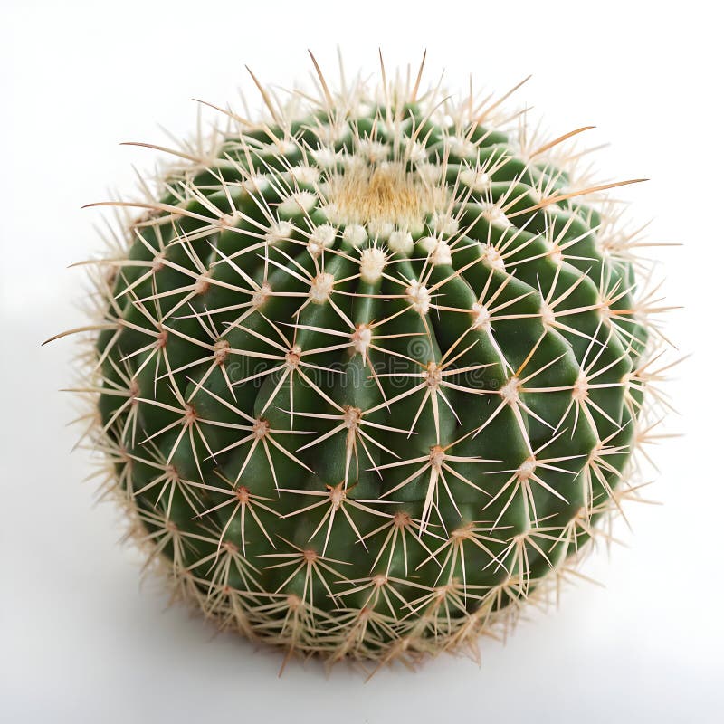 Sphere Cactus Isolated on White Background Stock Illustration ...