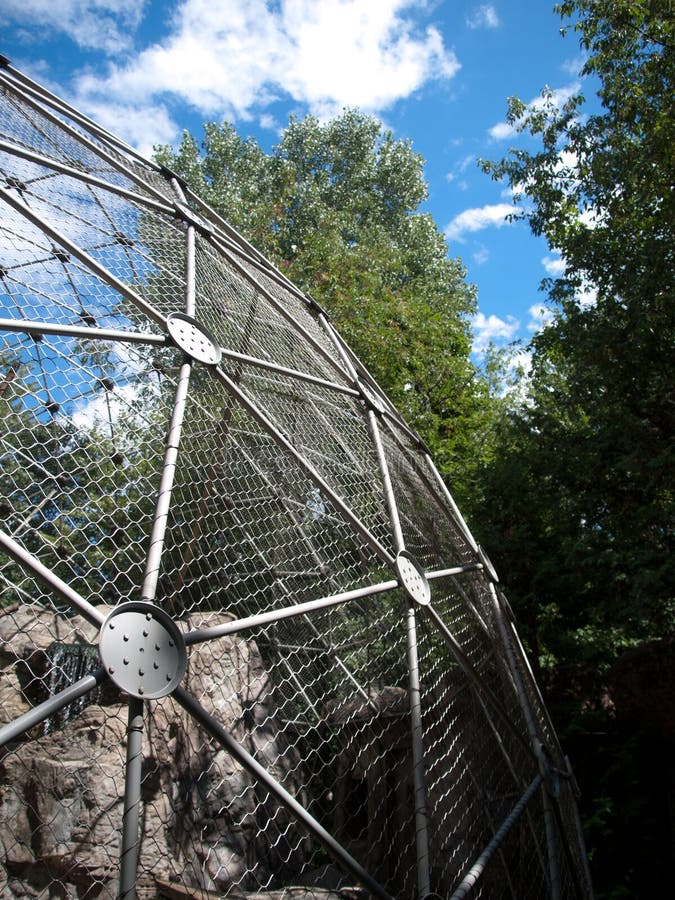 Sphere cage in zoo stock photo. Image of threes, circular - 15901636