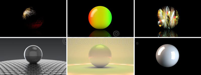 Sphere Collection 3D Rendering Stock Illustration - Illustration of ...