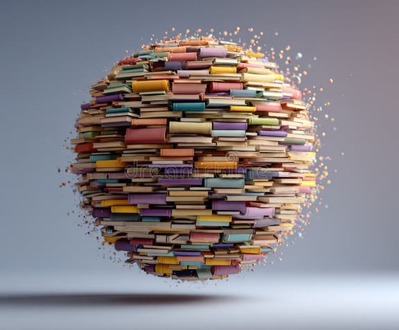 Sphere Composed of Colorful Books Symbolizing Knowledge and Learning ...