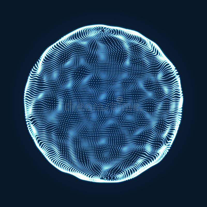 The Sphere Consisting of Points. Abstract Globe Grid. Sphere ...