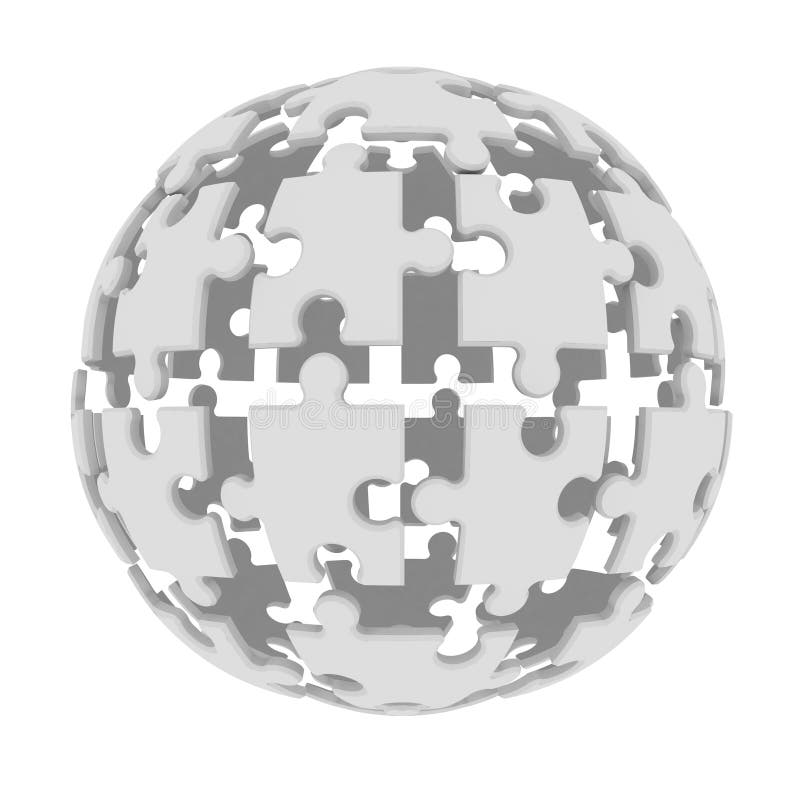 Jigsaw puzzle sphere stock vector. Illustration of dynamic - 15947961