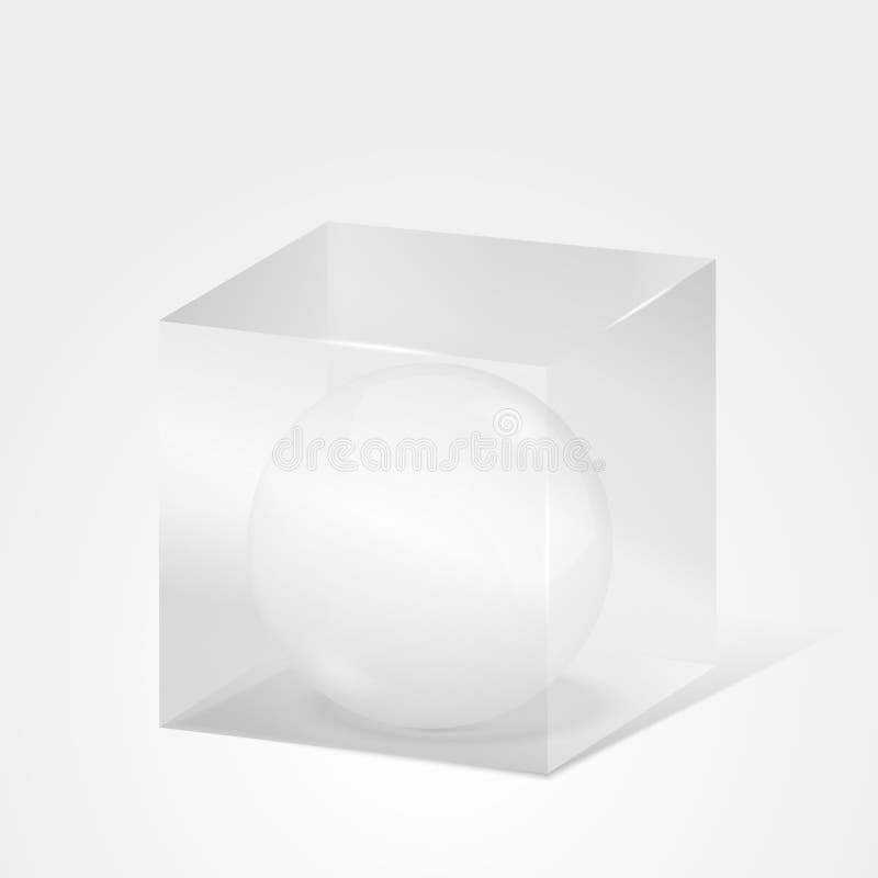 Sphere in Cube stock vector. Illustration of gray, color - 33055789