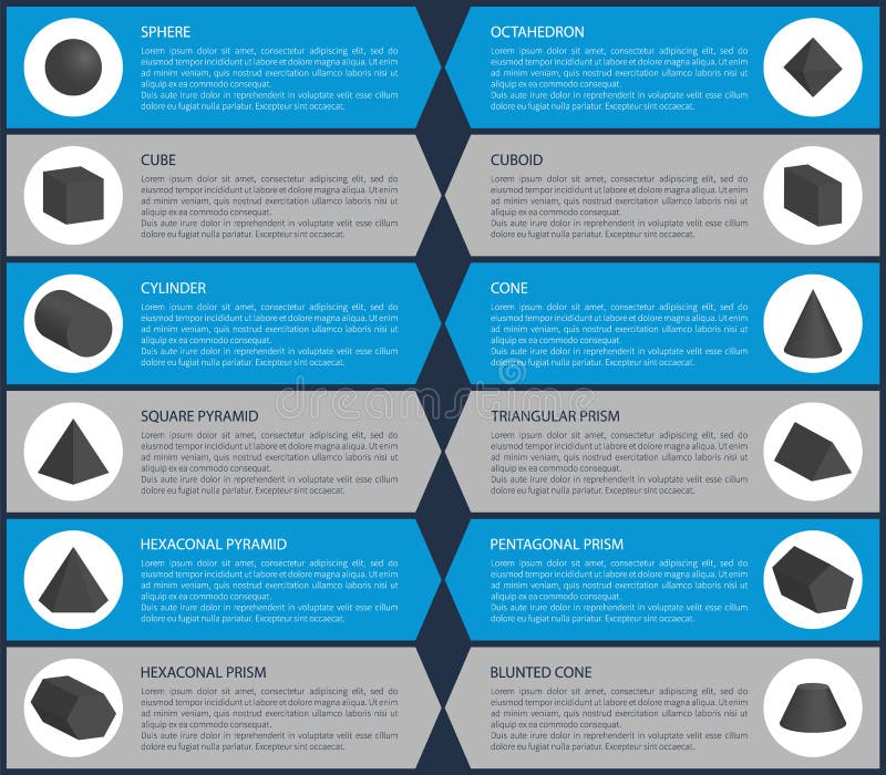 Sphere and Cube Set Poster Vector Illustration Stock Vector ...