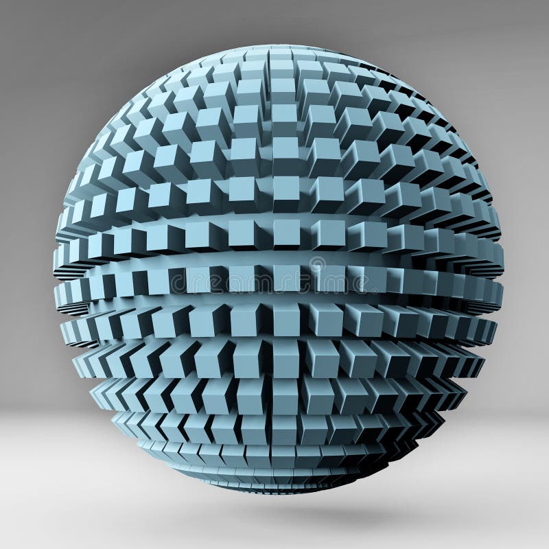 Sphere of cubes stock illustration. Illustration of backdrop - 54993940