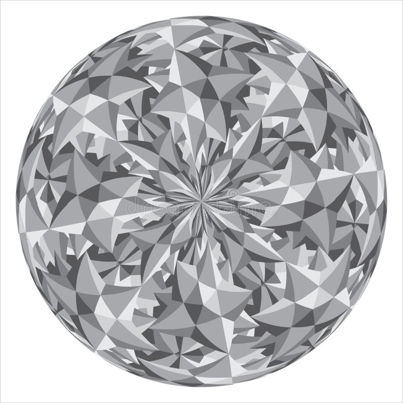Sphere with a Cubic Pattern Along the Surface Design Element Stock ...