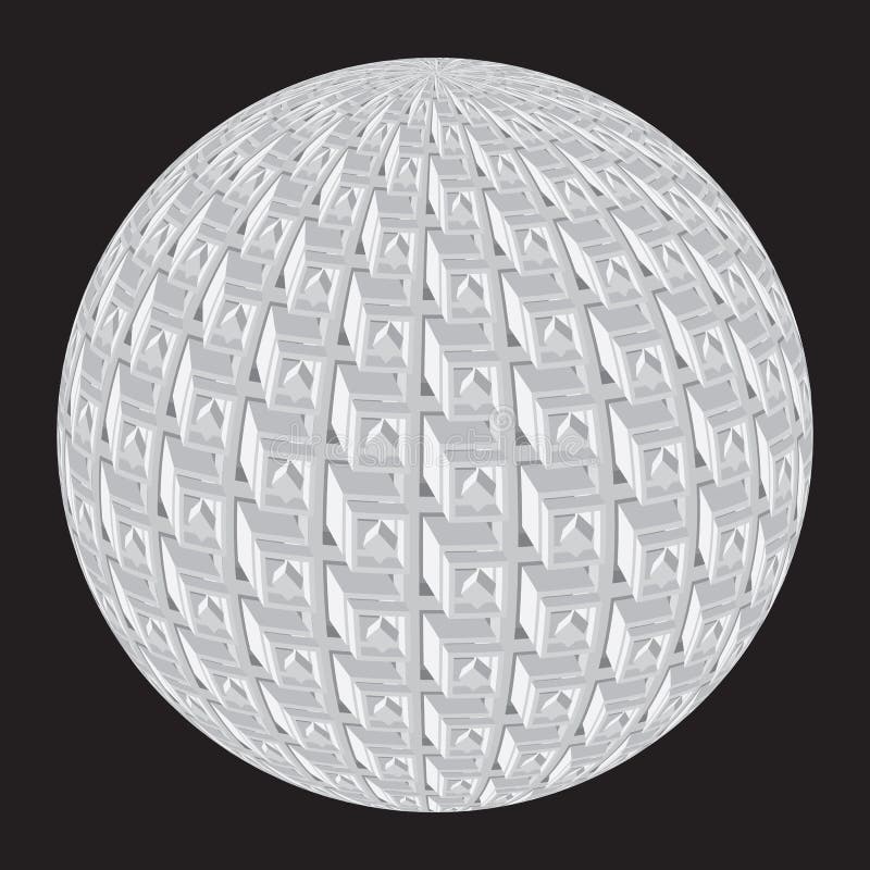 A Sphere with a Cubic Pattern Along the Surface Stock Vector ...