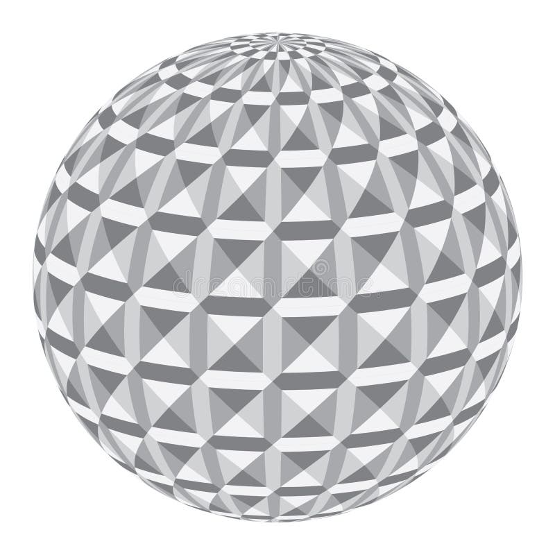 A Sphere with a Cubic Pattern Along the Surface Stock Vector ...