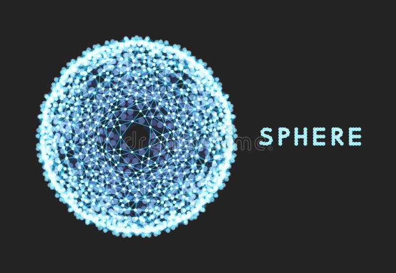 Sphere. 3d Abstract Composition. Futuristic Technology Style. Vector ...