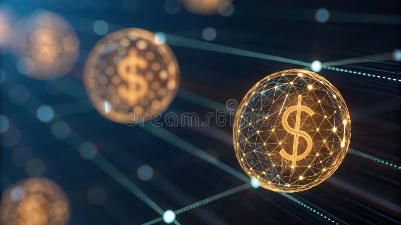 Sphere with Dollar Sign Representing Real-time Currency Exchange Data ...