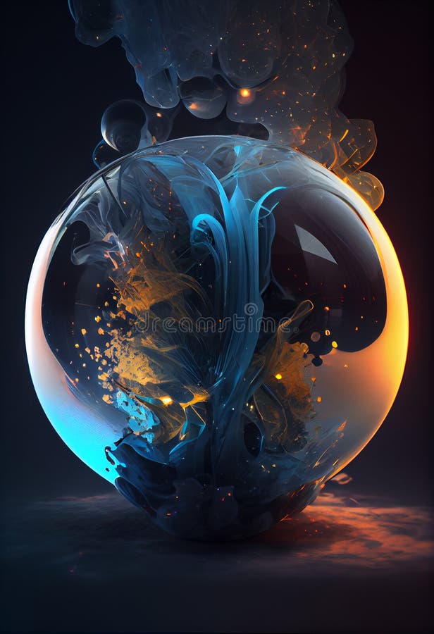 Sphere of Dynamic Energy. AI Generated Stock Illustration ...