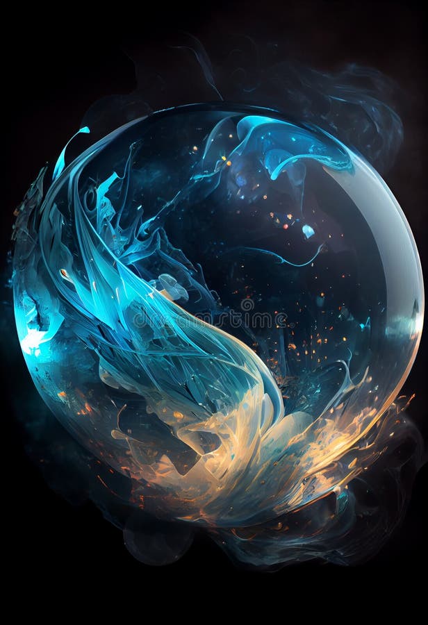 Sphere of Dynamic Energy. AI Generated Stock Illustration ...