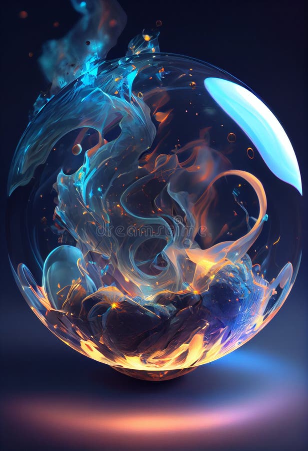 Sphere of Dynamic Energy. AI Generated Stock Illustration ...