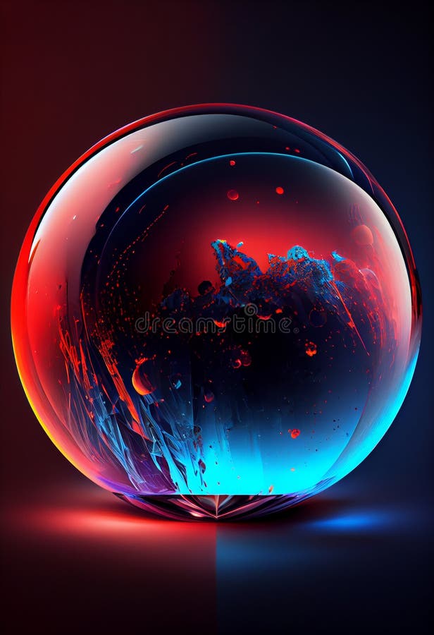 Sphere of Dynamic Energy. AI Generated Stock Illustration ...