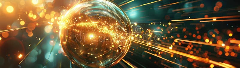 The Sphere Emitted a Blinding Light that Filled the Room Stock ...