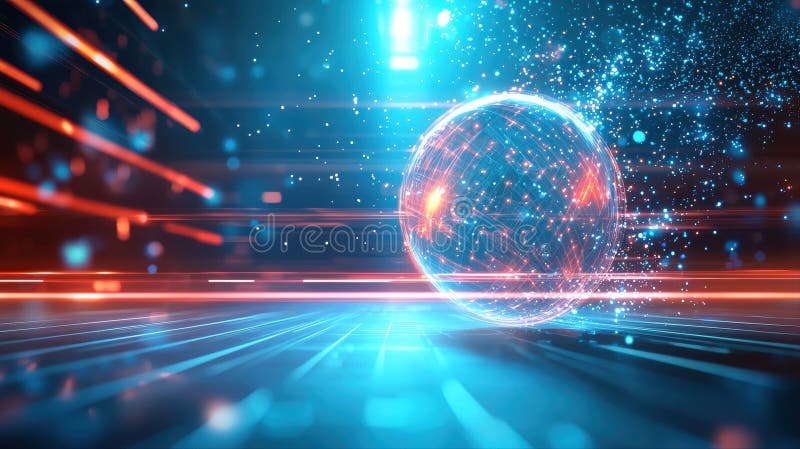 Sphere Emitting a Bright Light Creating an Ethereal Effect that ...