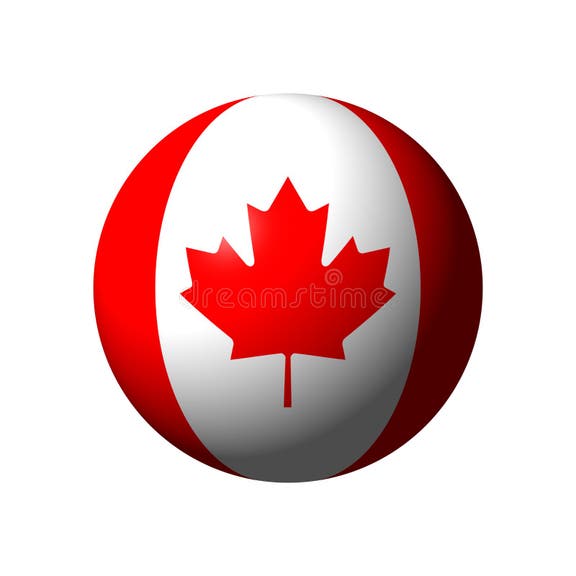 Sphere with flag of Canada stock illustration. Illustration of sphere ...