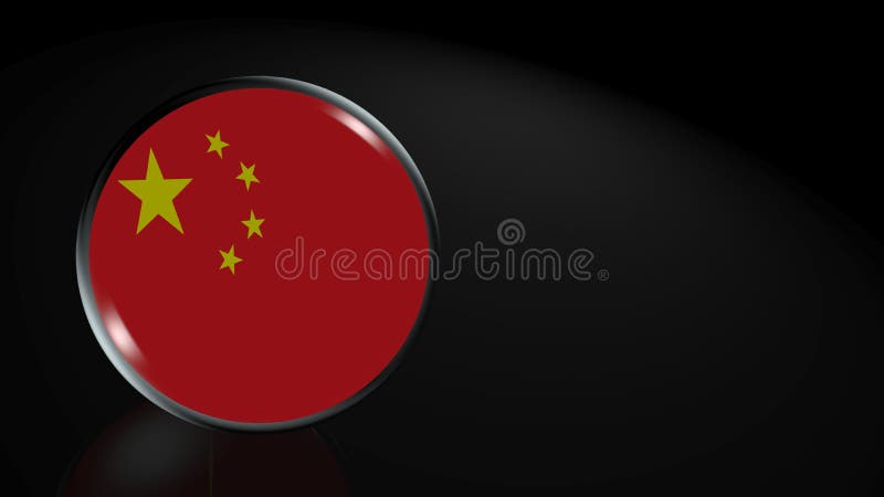 3D sphere China flag stock illustration. Illustration of reflection ...
