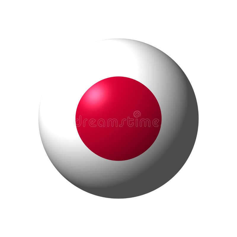 Sphere with flag of Japan stock illustration. Illustration of japanese ...