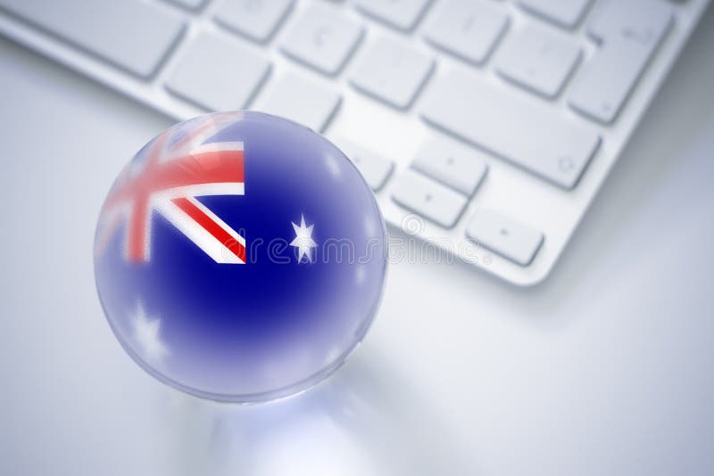Sphere Flags and Computer Consept Stock Photo - Image of national ...