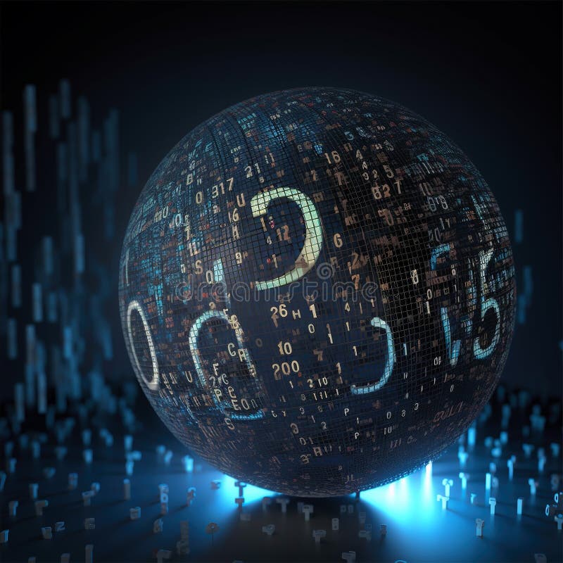 Sphere in a Futuristic Digital Base. Futuristic Digital Technology and ...