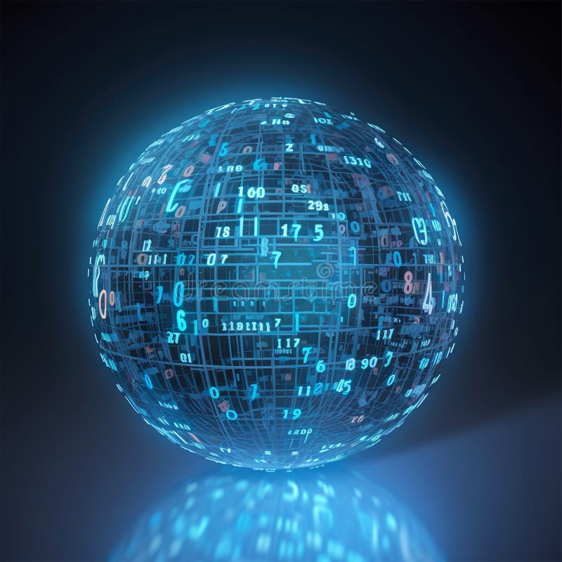 Sphere in a Futuristic Digital Base. Futuristic Digital Technology and ...