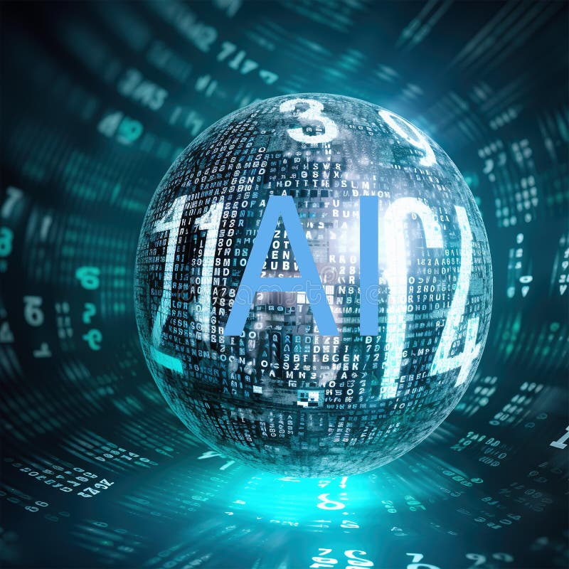 Sphere in a Futuristic Digital Base. Futuristic Digital Technology and ...