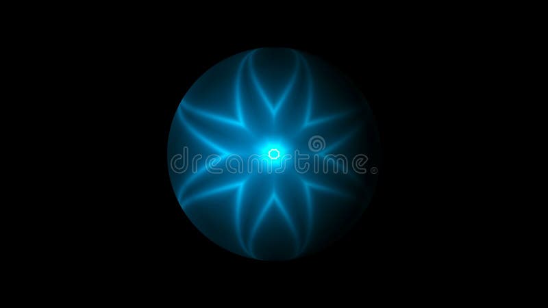 Sphere with Glowing Fractal Abstraction, 3d Render Background, Computer Generating Stock ...