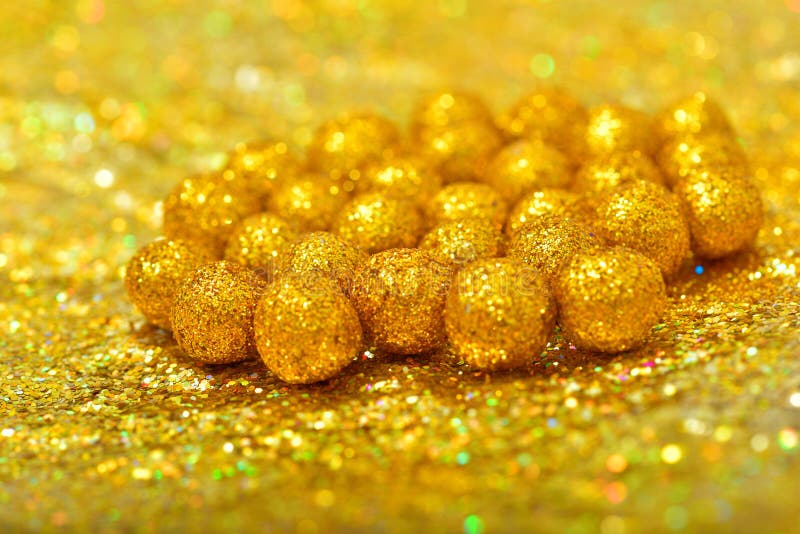 Sphere Gold Glitter Blurred Abstract Background Stock Photo - Image of ...