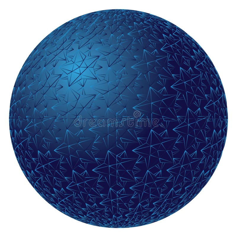 Sphere with Gradient Polygons Pattern Along the Surface Design Element ...